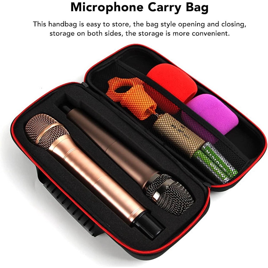 Generic Wireless Microphone Storage Case Shockproof Hard EVA Protect ...