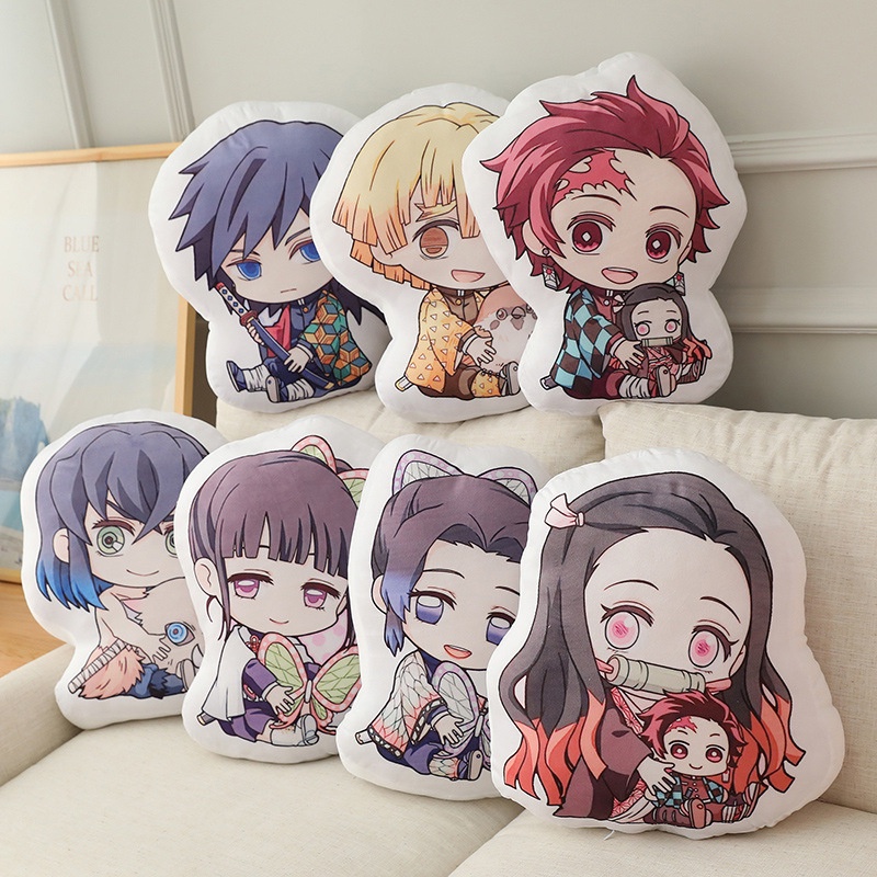 Demon Slayer Anime Throw Pillow Tanjiro Kochou Shinobu Nezuko Cotton ...