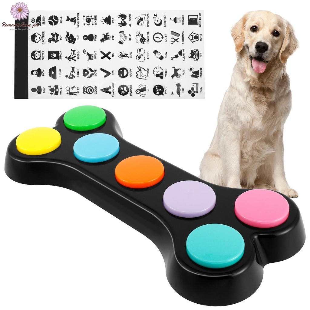 Dog Buttons for Communication 7 in 1 Dog Talking Buttons Set Colorful ...
