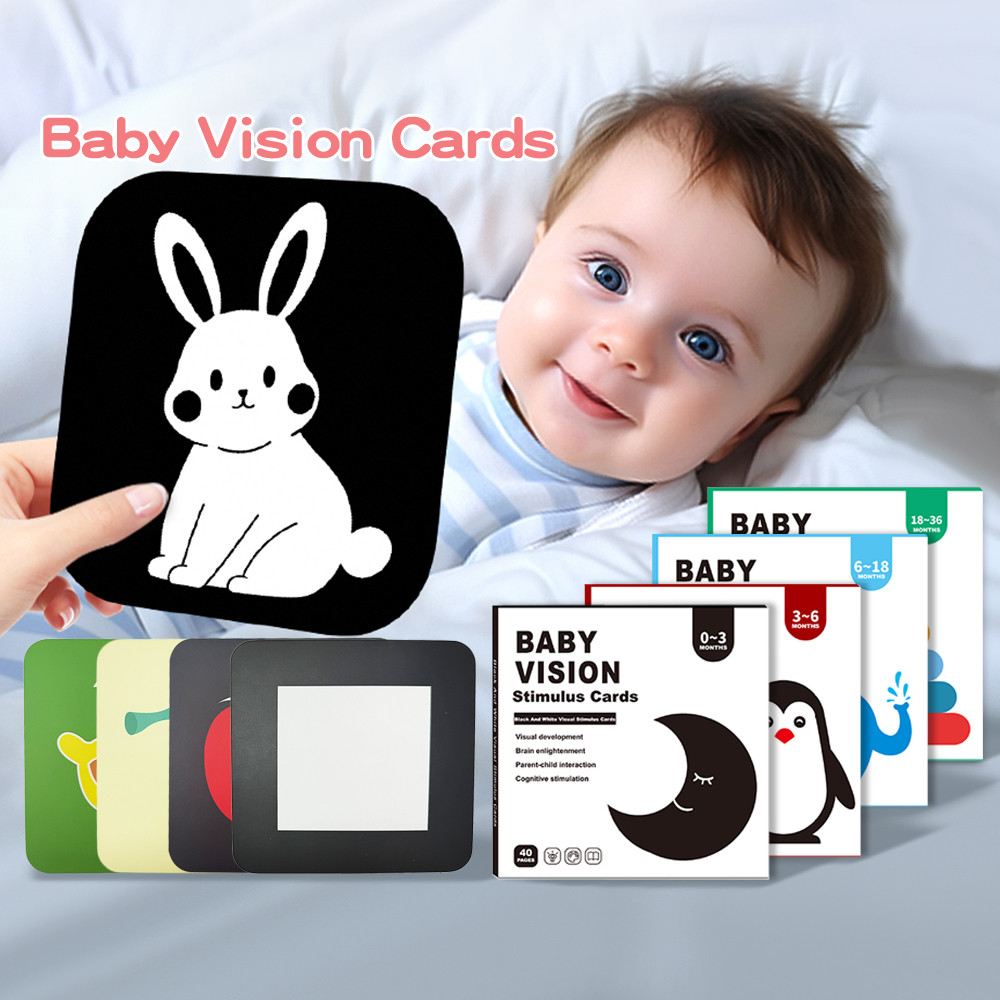 Kissdora Visual Cards For Baby High Contrast Cards Baby Visual ...