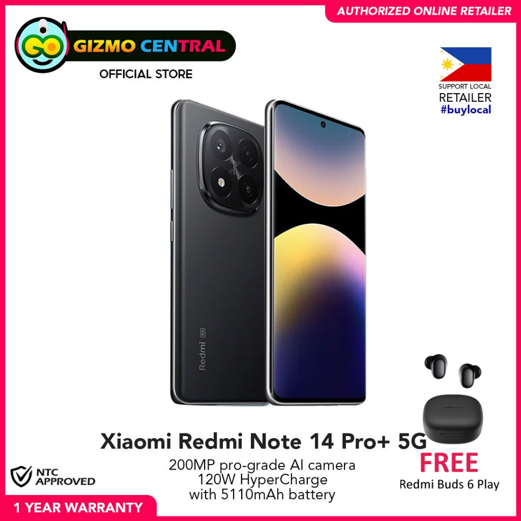 Xiaomi Redmi Note 14 Pro+ 5G| 12+512GB | 200MP pro-grade AI camera ...