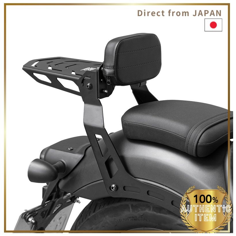KEMIMOTO Motorcycle Rear Carrier with Backrest for Rebel 250/500 ...