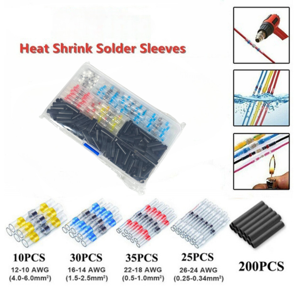 300 PCS Set of Waterproof Heat Shrink Cable Connection Insulation Burn ...