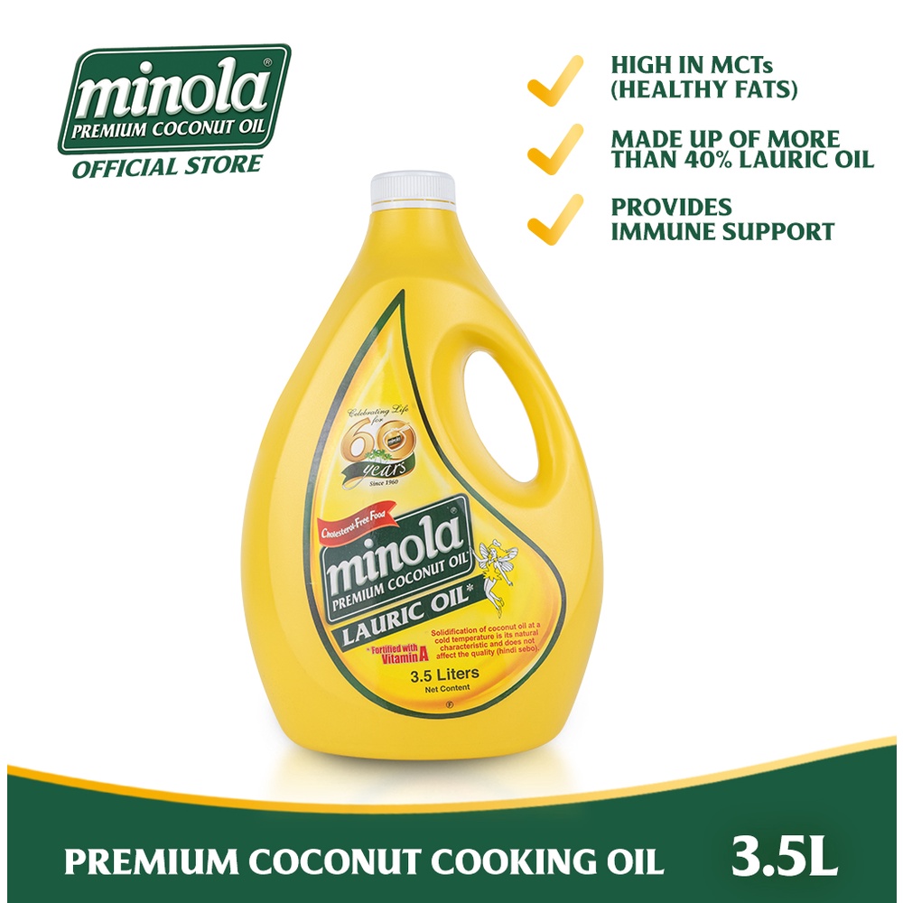 Minola Premium Coconut Cooking Oil PE 3.5L | Shopee Philippines