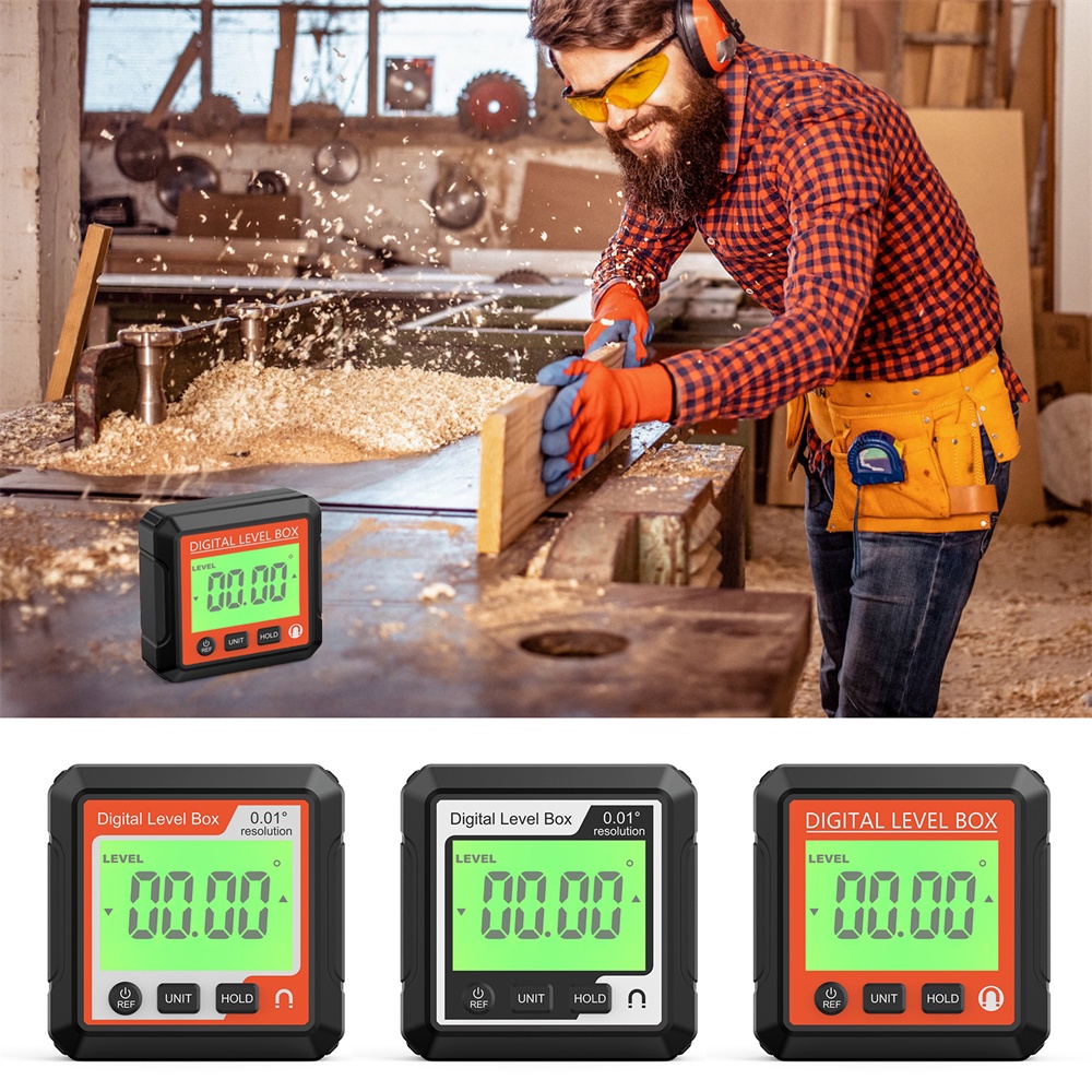Digital Level Box Protractor Angle Finder 90° Level Bevel Gauge ...