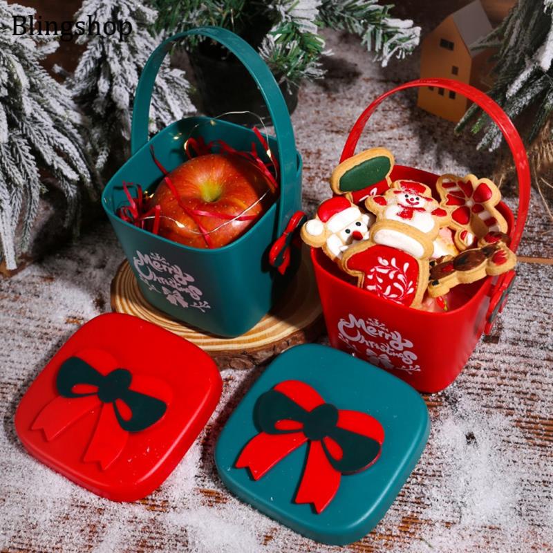 Christmas Apples Mousse Cake Hug Bucket Dessert Plastic Transparent ...