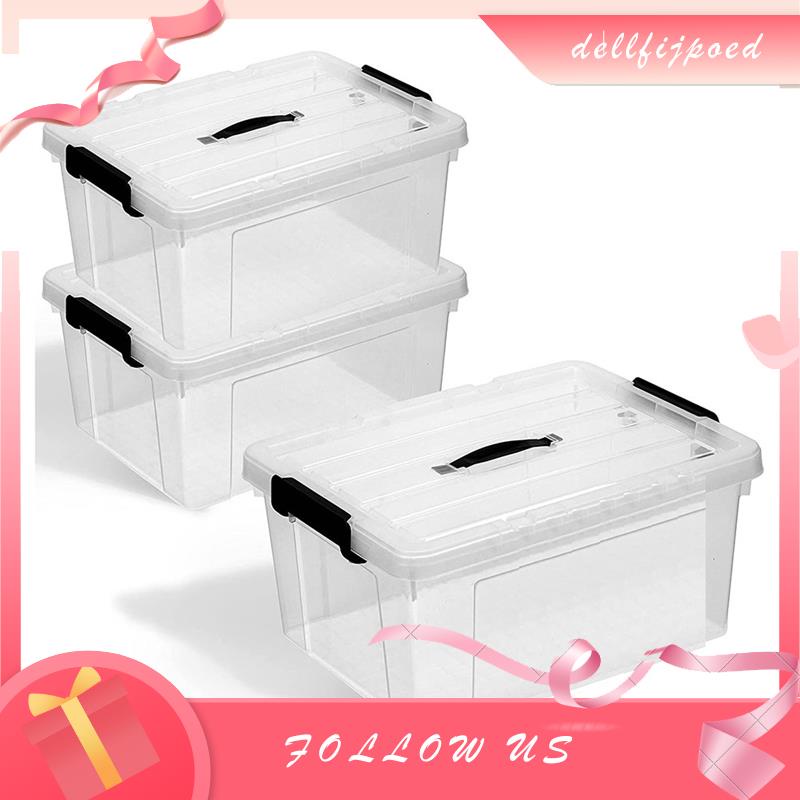 Dellfijpoed Storage Boxes with Lids, Set of 3, Modern Stacking Boxes ...