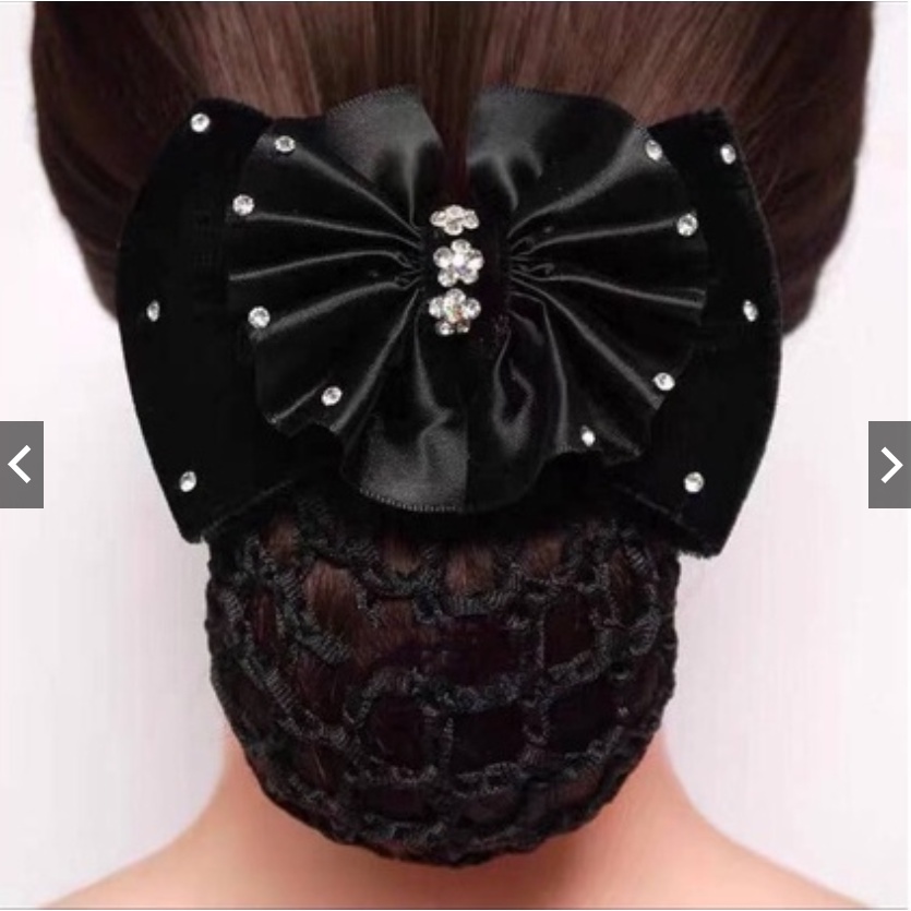 Hairnet Ribbon with Clip Clip Net Ribbon Hairnet Clip Office Clip Net ...