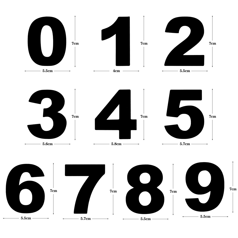 Reflective Number Stickers Motorcycle Motor Bike Scooter Sticker Helmet 