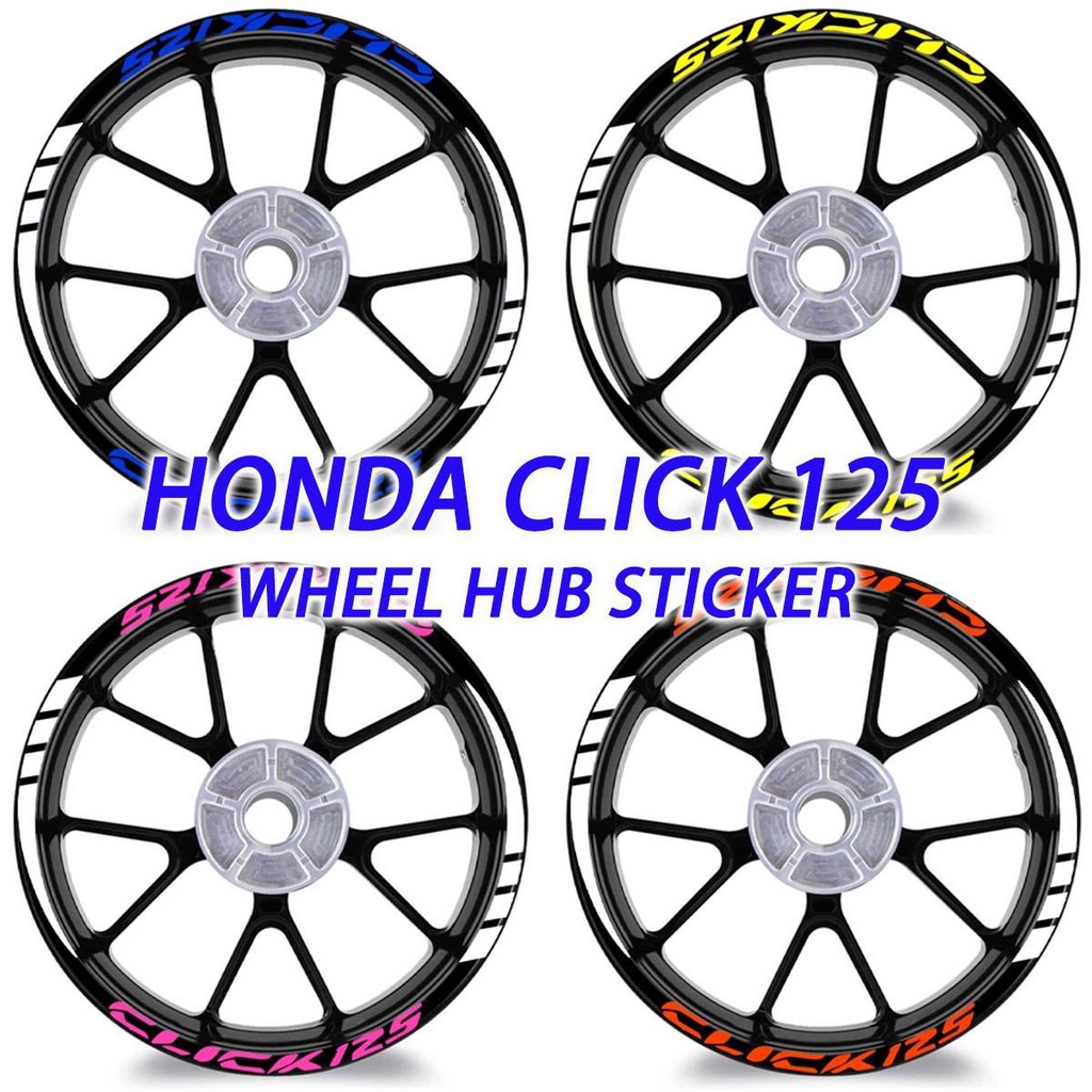 Honda Click 125 125i Wheel Hub Reflective Stickers V1 V2 Aerox Mio ...