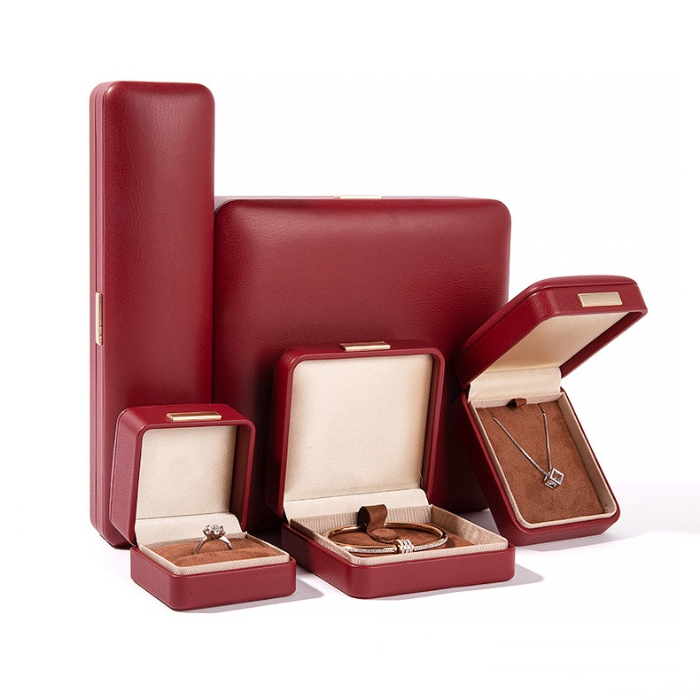 High-end PU Leather Jewelry Box With Rounded Corners Ring Box Jewelry ...