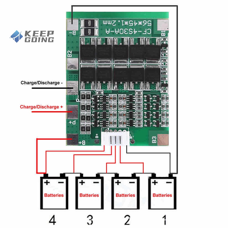 Keep Going＞ 4S 14.8v 30a bms pcb protection board 18650 li-ion cell balance new | Shopee Philippines