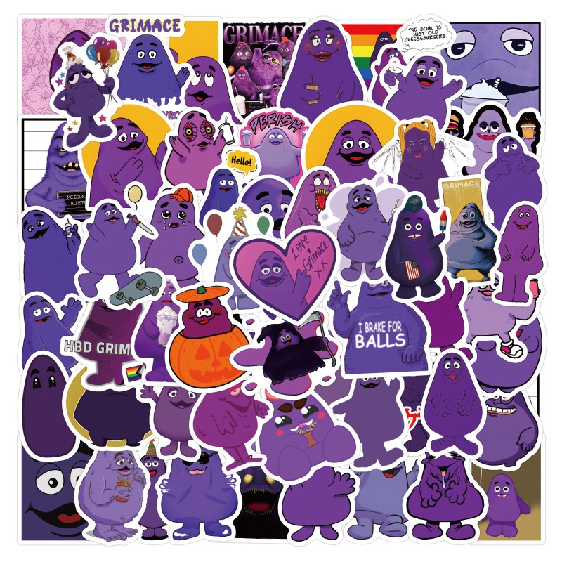 Grimace Stickers 60Pcs/Set Waterproof Stickers Decal for Toys | Shopee ...