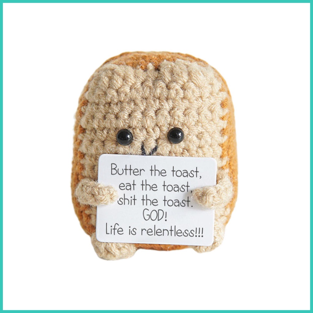 Positive Crochet Doll Cute Crochet Doll with Positive Card Emotional ...