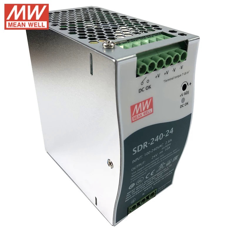 SDR-240 MEAN WELL 240W Slim DIN Rail Switching Power Supply 110V/220V ...