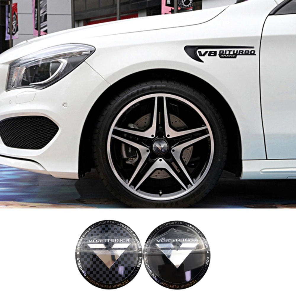 4PCS 56mm Vorsteiner Logo ABS Car Wheel Hub Caps Sticker Auto Tire ...
