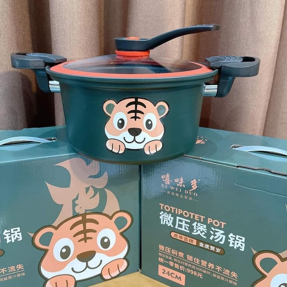 ¤24 cm Totipotet Pot Tiger Pressure Cooker In Blue Beautiful | Shopee ...