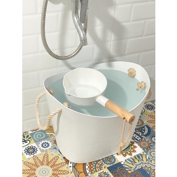 ARDIGI Aesthetic Bucket Minimalist Classy Timba White Black Pail Tabo ...