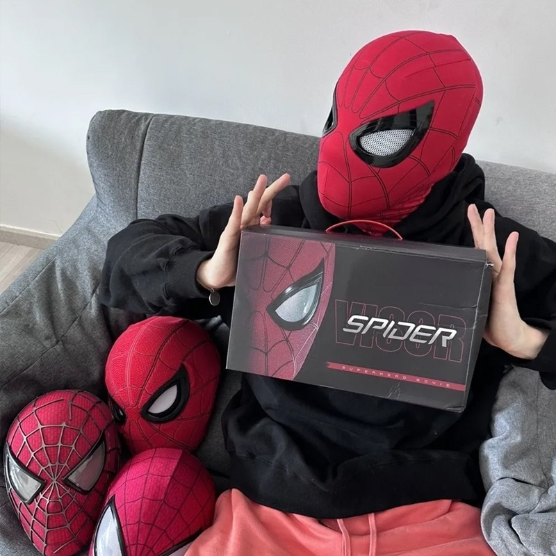 Superin1001 Spiderman Headgear Mask Kid's Toys Cosplay Moving Eyes ...