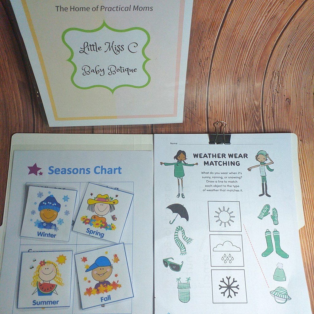 【hot sale】 MONTESSORI LESSON BACK TO BACK LAMINATED SEASON CHART WITH ...