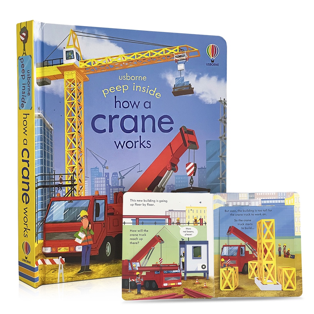 【Ready Stock】Usborne Peep Inside How A Crane Works English Early ...