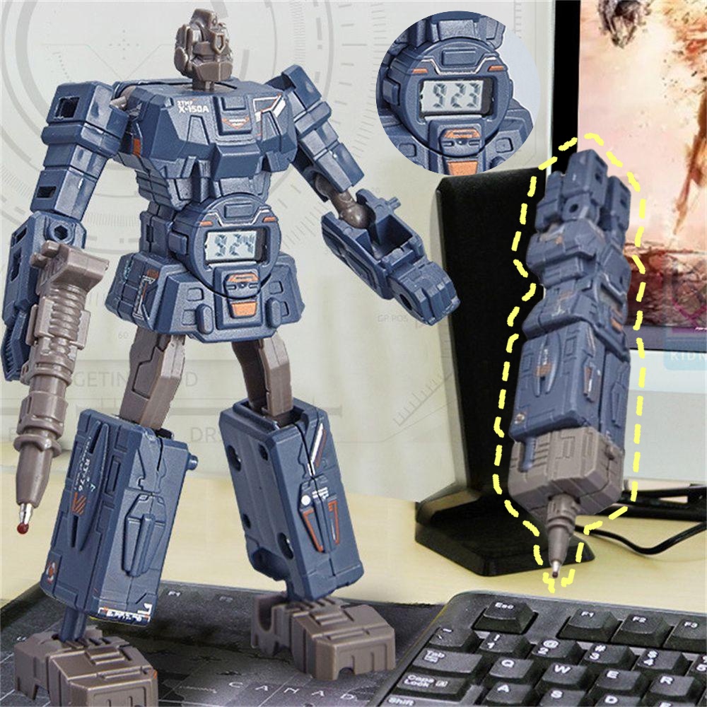 Transformable and fun plastic robot pen, suitable for children to play ...