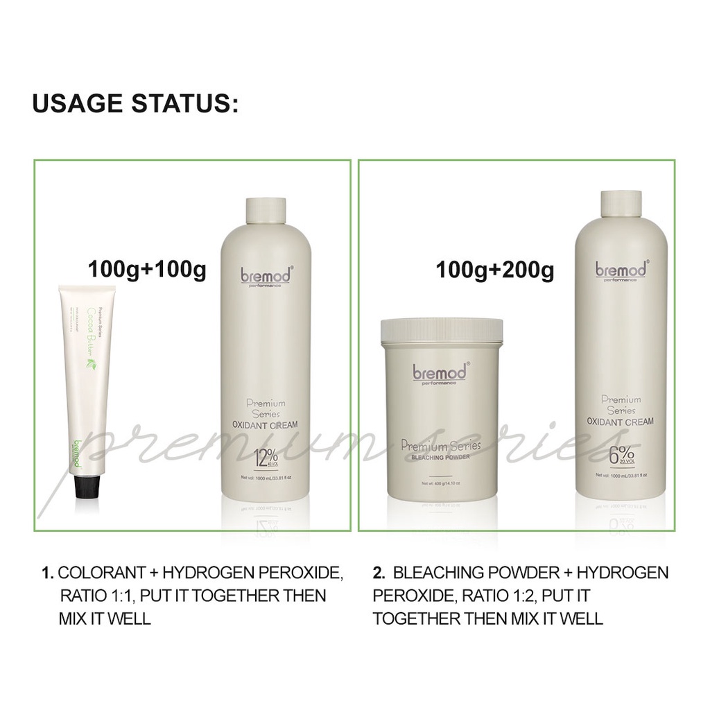 Bremod hair color oxidizer cream mix with hair color cream cocoa butter ...