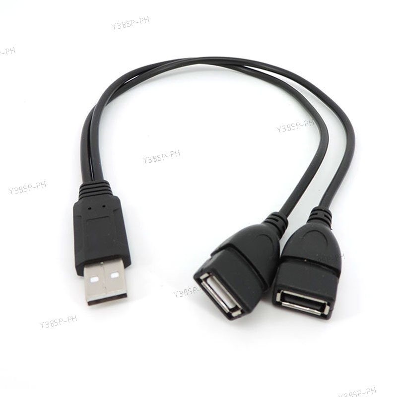 1 usb 2.0 male to 2 way usb female OTG splitter power data adapter DC connector charging cable ...