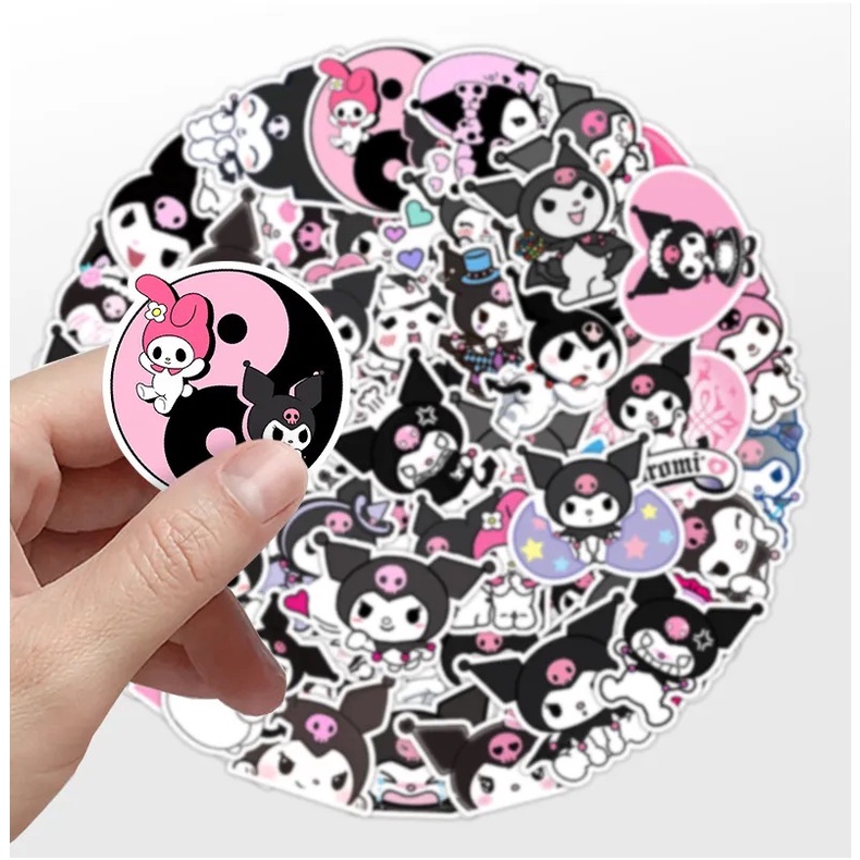 Browns 50pcs Kuromi Sticker SP85 Kawaii Cute My Melody Halloween Theme ...