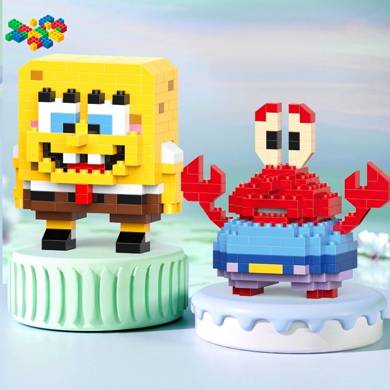 PSS Mini Building Blocks SpongeBob Toy Set for Kids Birthday Gifts ...