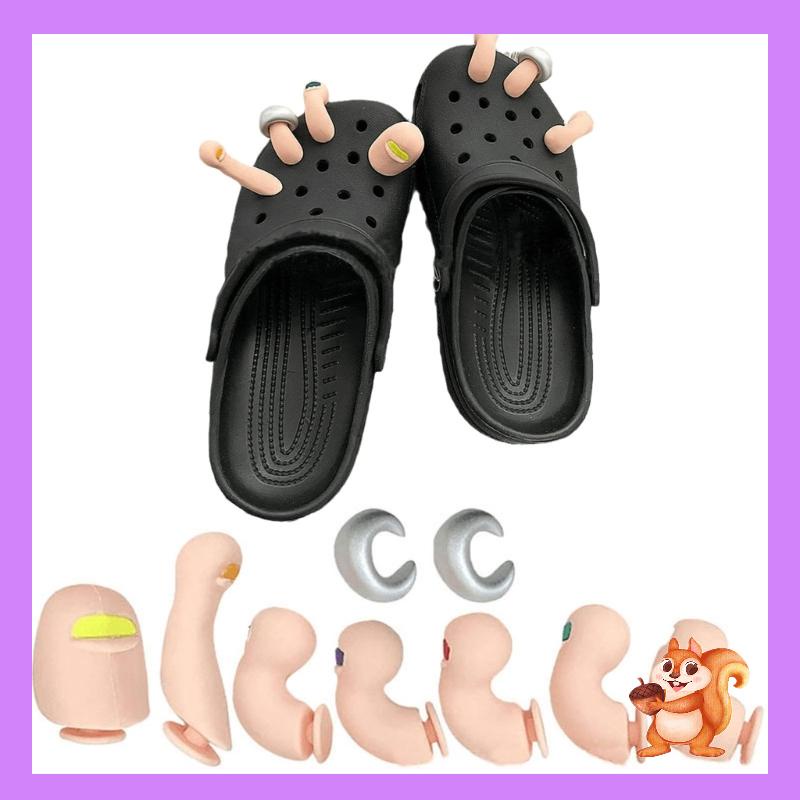 SIY Funny Toe Shoe Croc Charm 9pcs set Decorative Foot Thumb Accessory ...