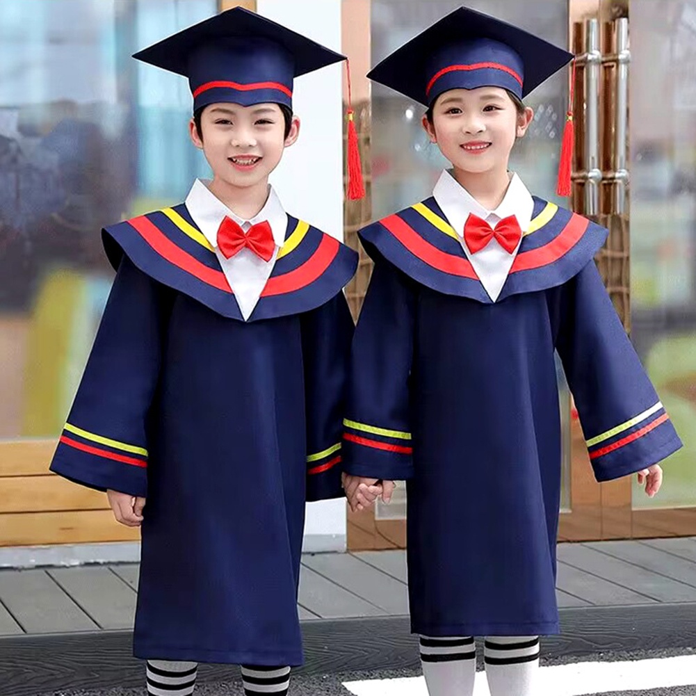 3-16 Years Kids Graduation Gown with Hat Certificate Children's ...