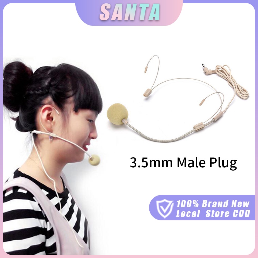 Headset Microphone Professional Ear Hook Wired Headset / Headworn ...