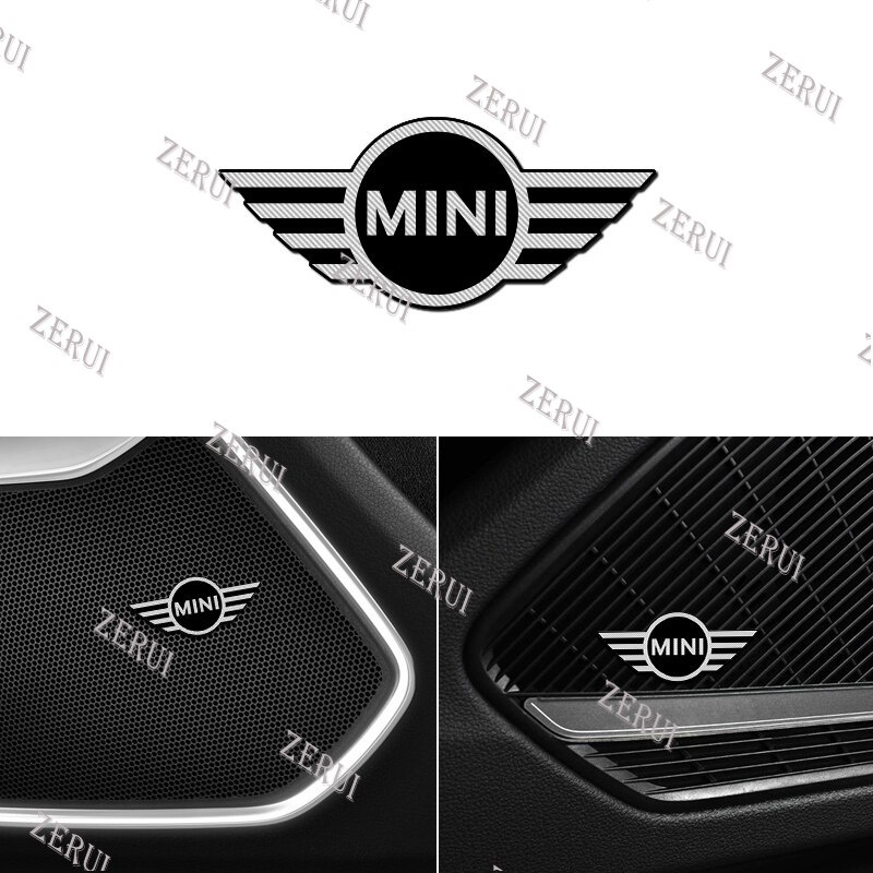 ZR For 4pcs Car Styling 3D Aluminum Audio Video Speaker Car Stickers ...