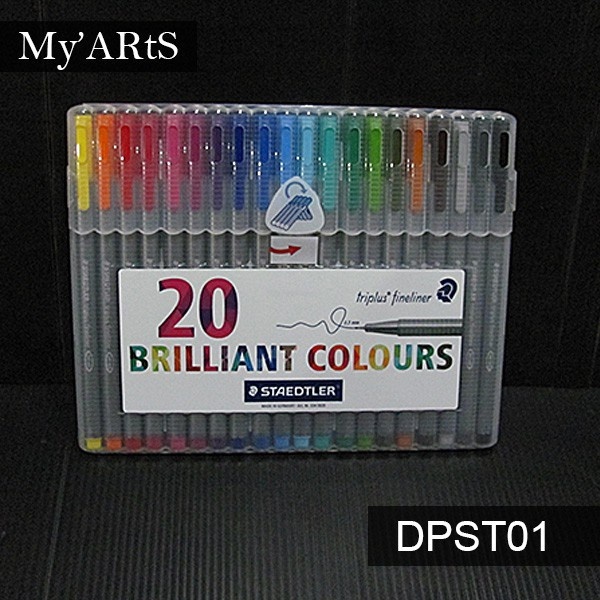 Staedtler Triplus Fineliner 20 Brilliant Colors Marker Pen Ballpoint ...