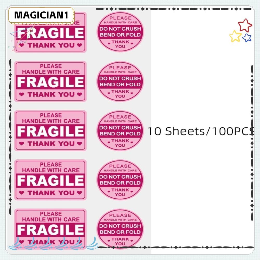 MAGICIAN1 100PCS Fragile and Vulnerable Items, Paper Multicolour Label ...