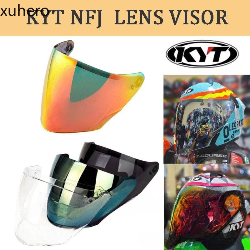 Rainbow KYT Visor Lens Fit For KYT NFJ Helmet KYT NFJ Visor Lens With ...