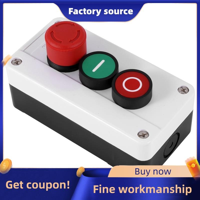 NC Emergency Stop NO Red Green Momentary Push Button Switch Station ...