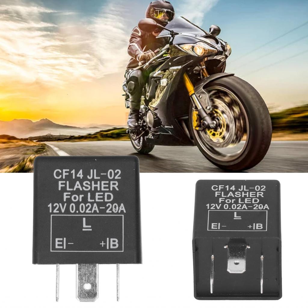 Rrianfo LED Flasher Relay Adjustable Flash Speed Turn Signal Light for ...