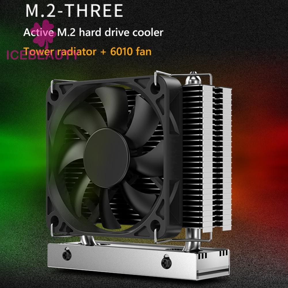 M.2 2280 Solid State Hard Disk Fan Heat Sink Built-in Cooling Fan SSD ...