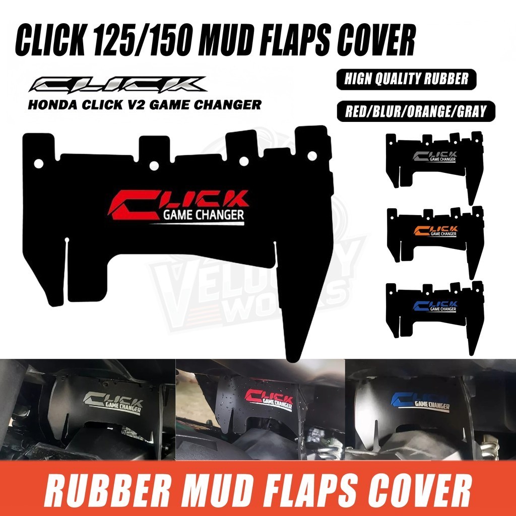 Honda Click 125/150 V2 Rubber Mud Flaps Cover / Click Game Changer Mud ...