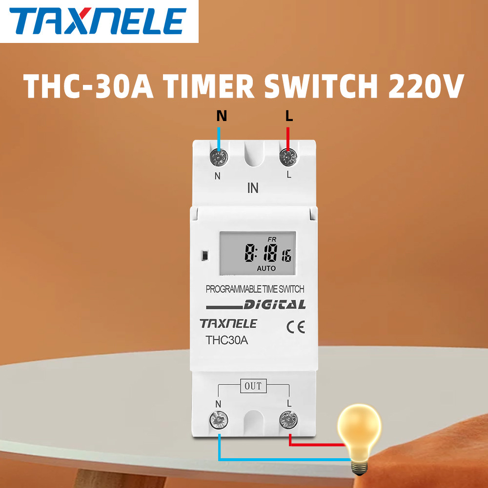 Weekly 7 Days Programmable Digital Timer Switch Thc 30a Relay Timer