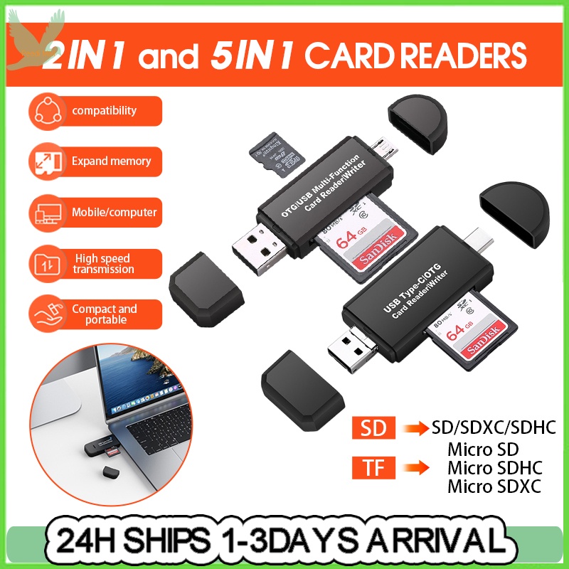 5in1 Multifunction USB Memory Card Reader | Shopee Philippines