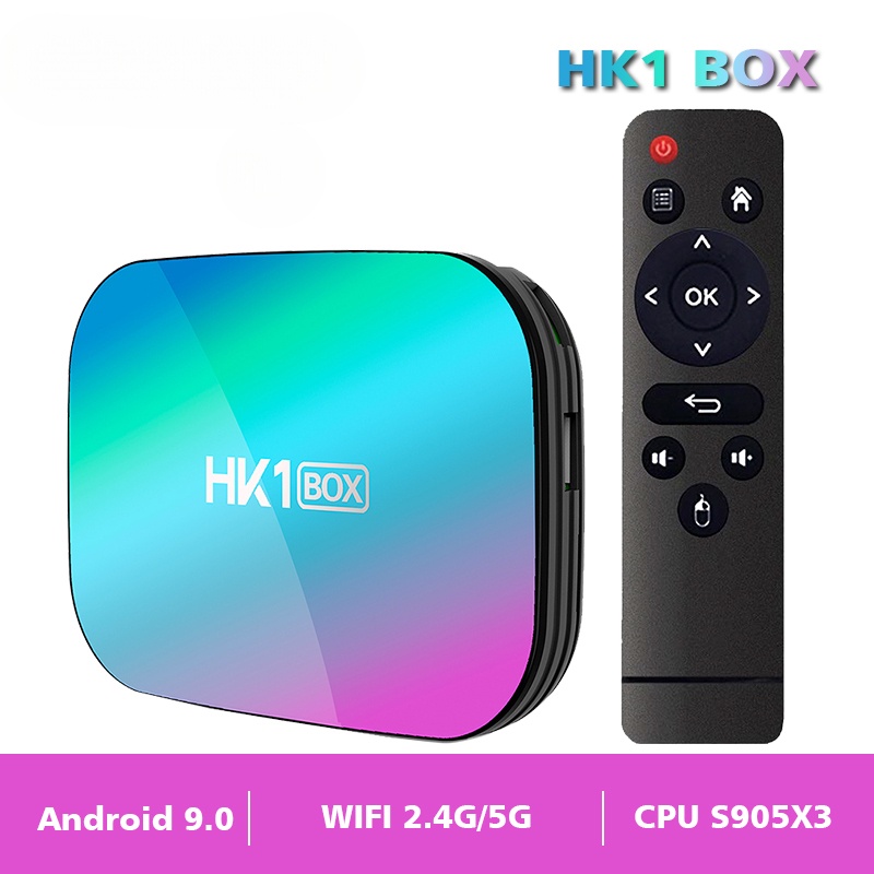 HK1 BOX 8K 4GB 32GB 64GB 128GB Smart TV Box Amlogic S905X3 Android 9.0 ...