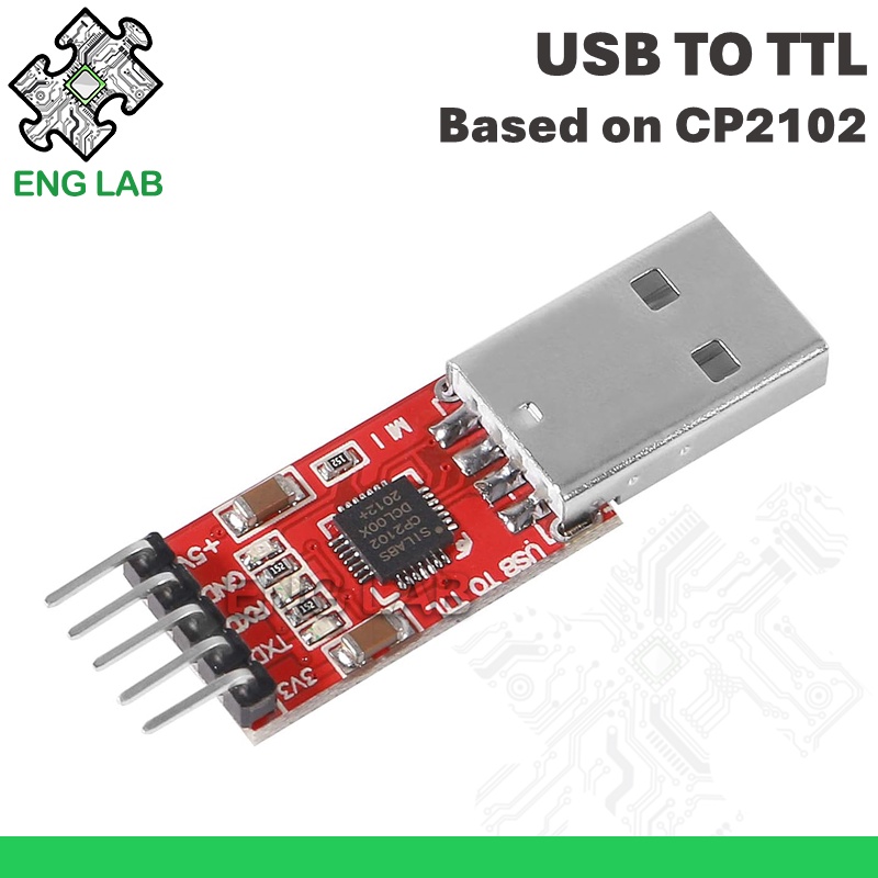 ENGLAB★CP2102 USB to TTL Serial Adapter, USB to TTL Programmer Module, Downloader with Dupont ...