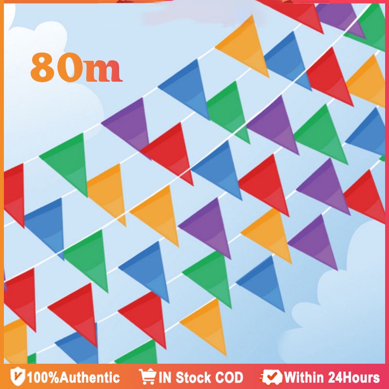 80Meter Banderitas Fiesta Flag Birthday Party Grand Opening Party ...