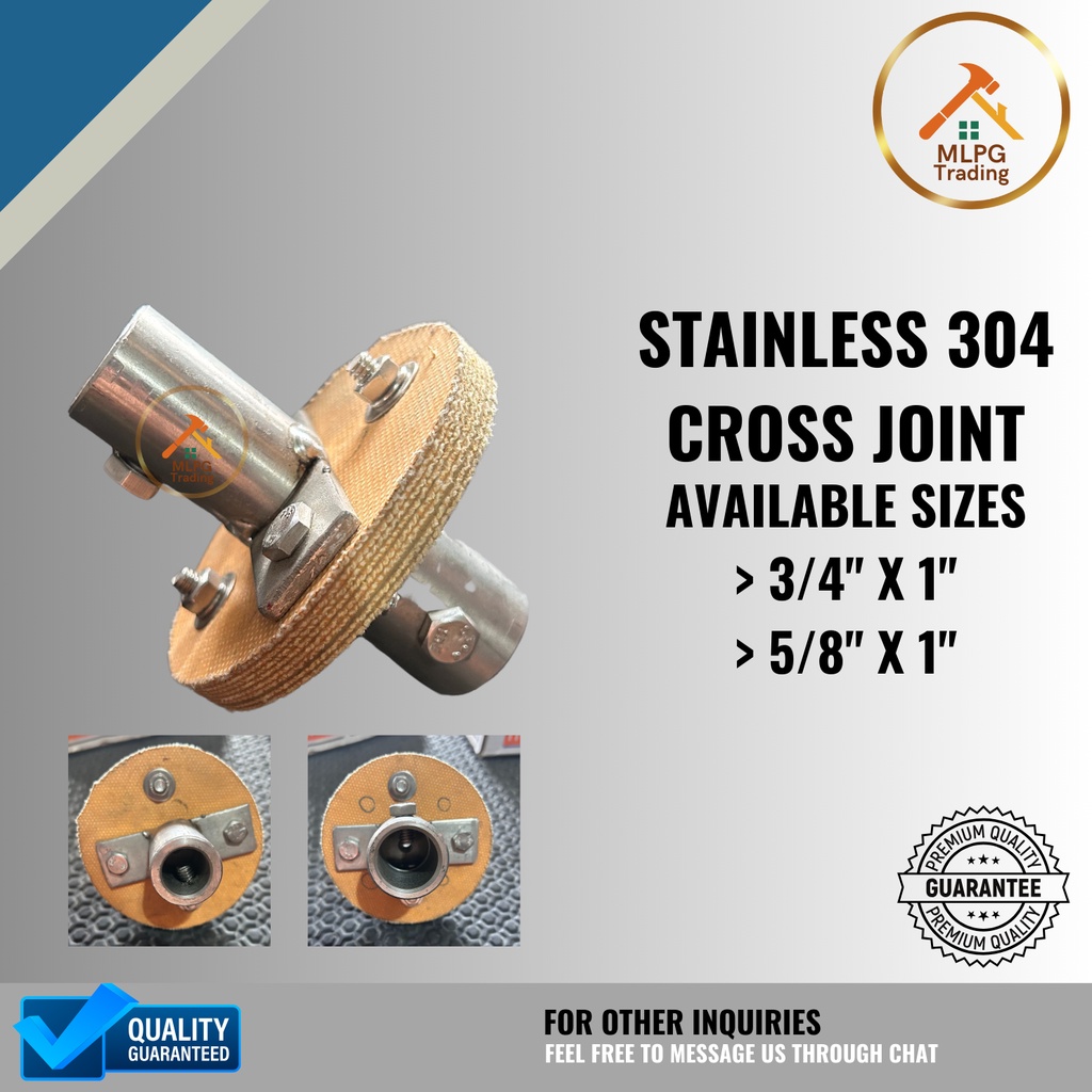 Stainless 304 Cross Joint for Pump Boat Engine (Pang Bangka) (3/4" x 1 ...