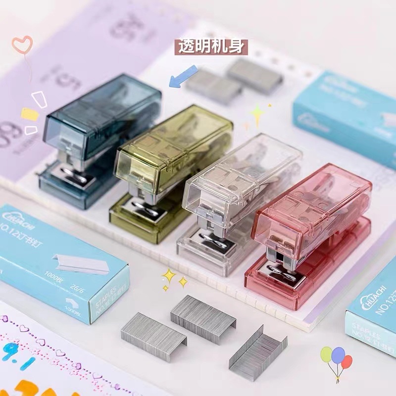 Transparent Small Stapler Mini Labor-Saving Student Stapler Multi ...
