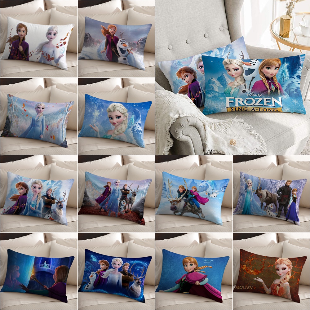 Anime Movie Frozen Rectangular Pillow Case Single Side Printed Polyeste ...