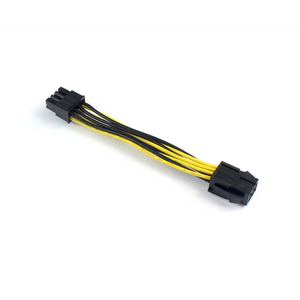 JMT 1PC CPU to PCIE Cable 6 Pin PCIe Female to 8Pin CPU Male PCI ...